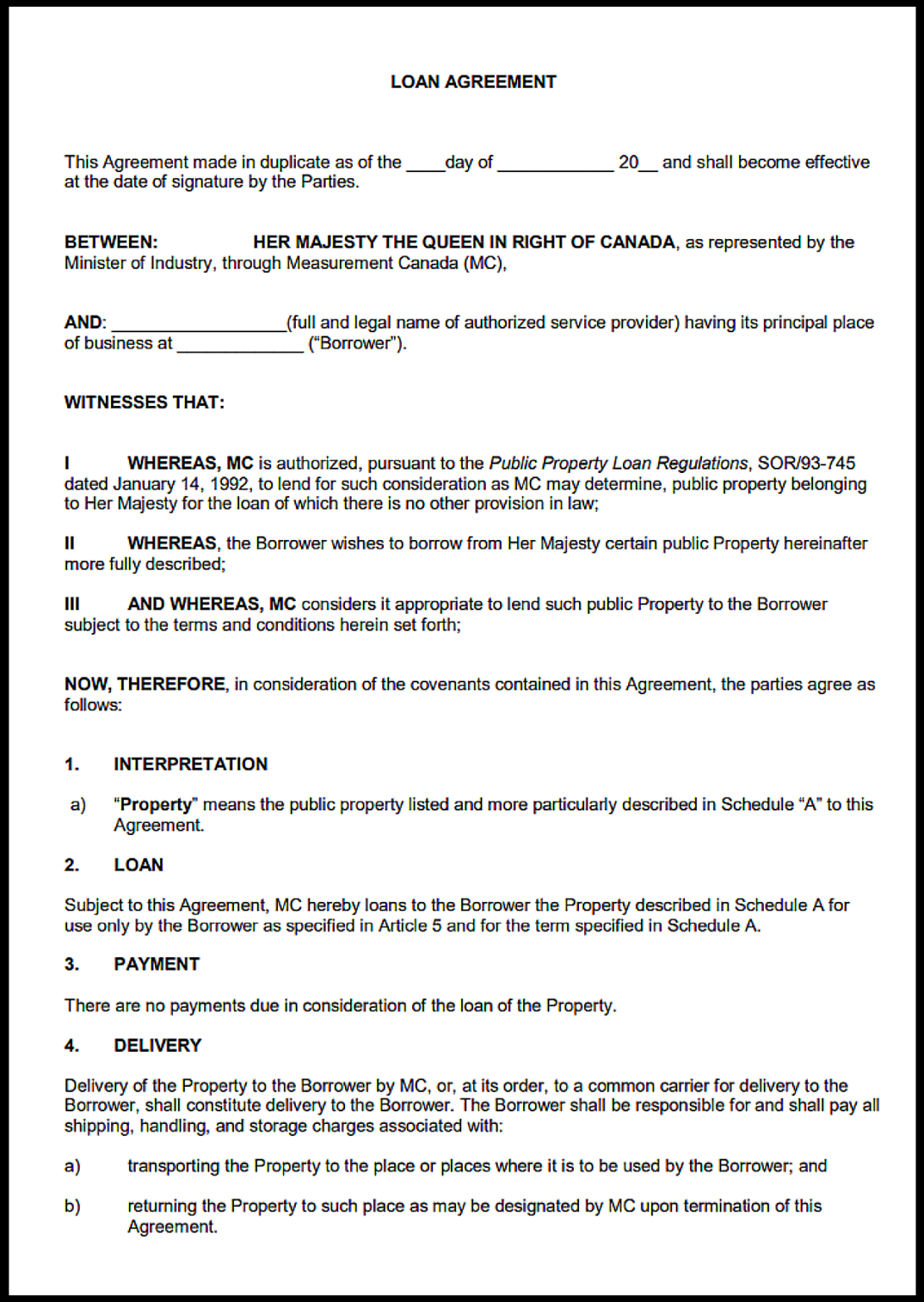 Ontario Loan Agreement Template | Free Download & Legal Guide - Legal ...