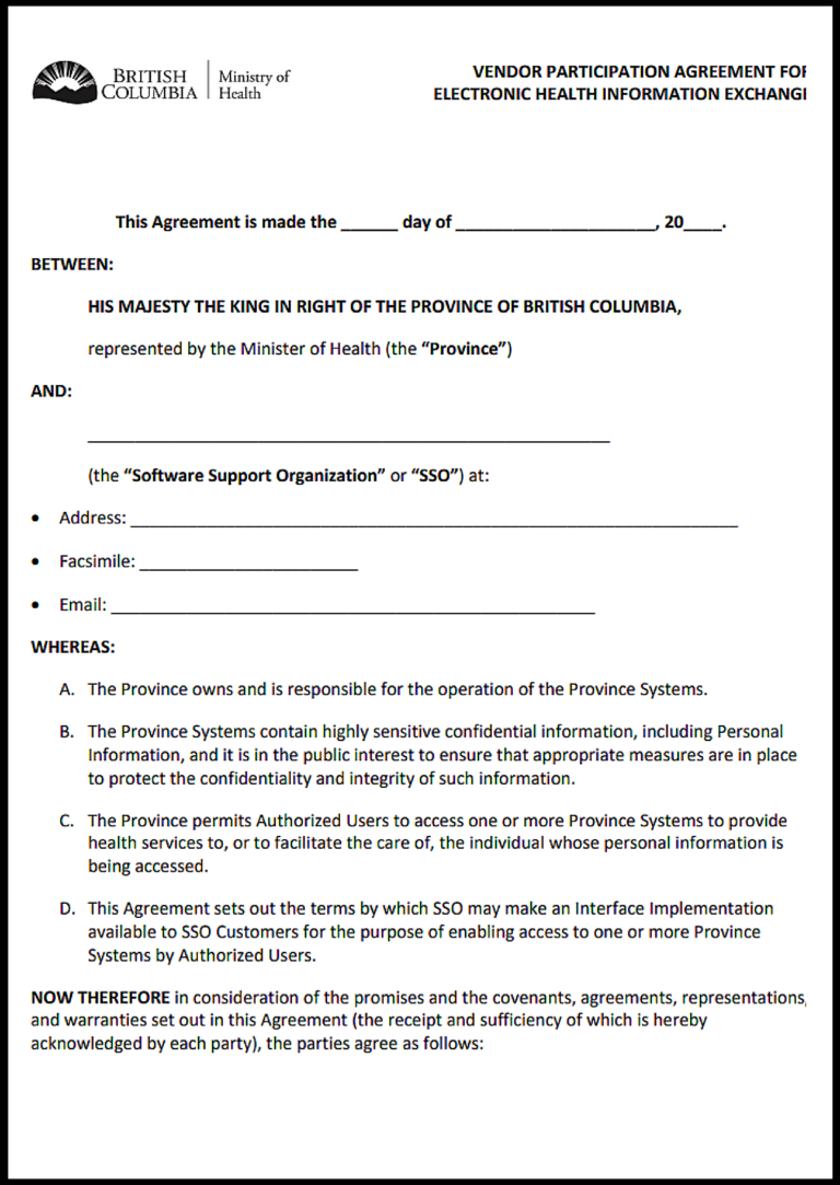 British Columbia Vendor Agreement Template (Free Guide) - Legal ...